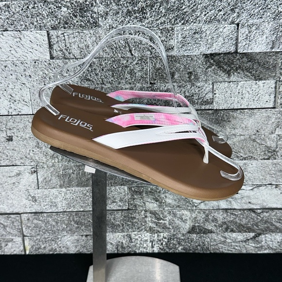 Flojos | Shoes | Flojos Margo White Tie Dye Flip Flop Sandals Wmns8 ...